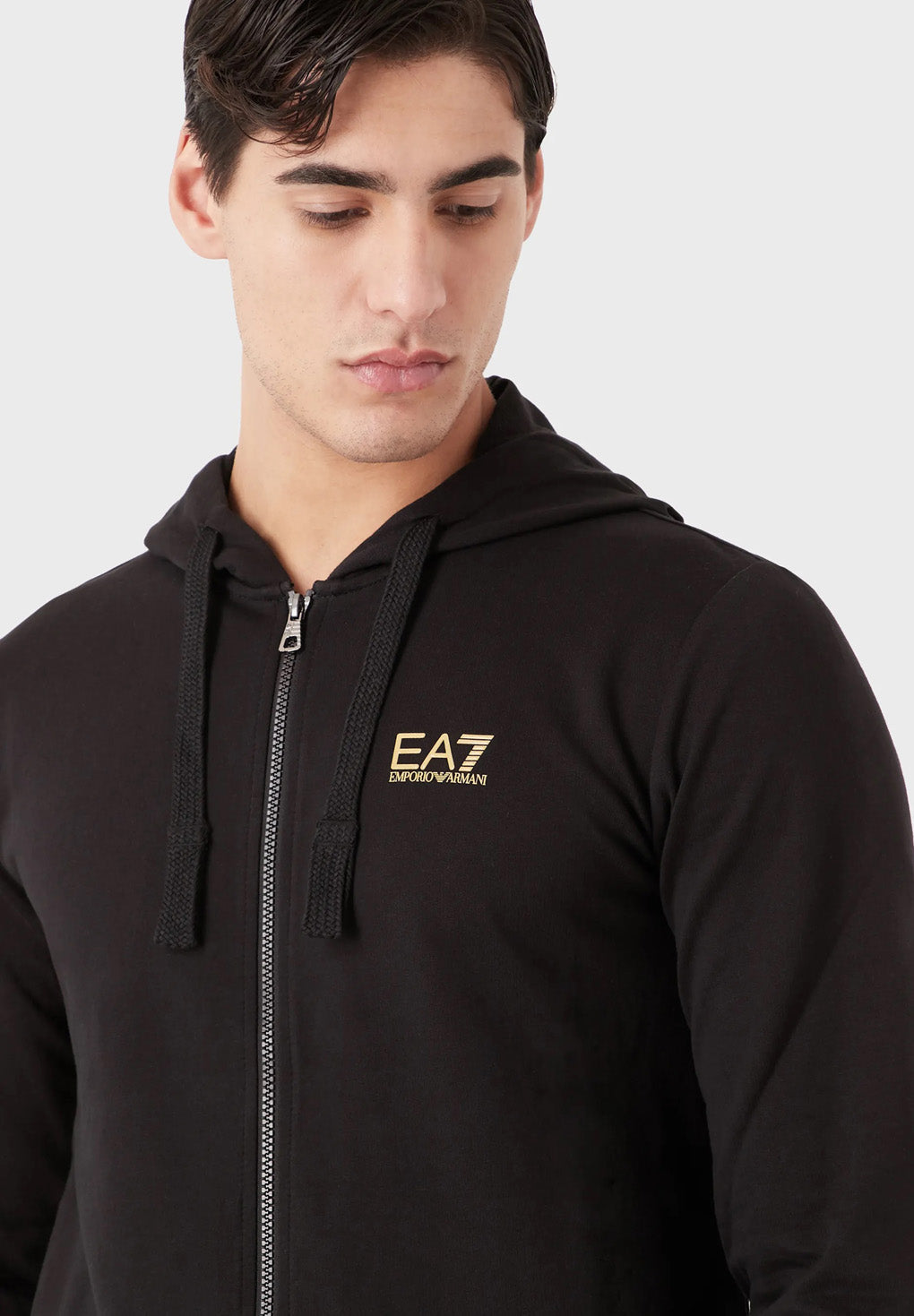 EA7 Core Identity Zip Hoodie Deep Black - Stillo.dk – Stillo