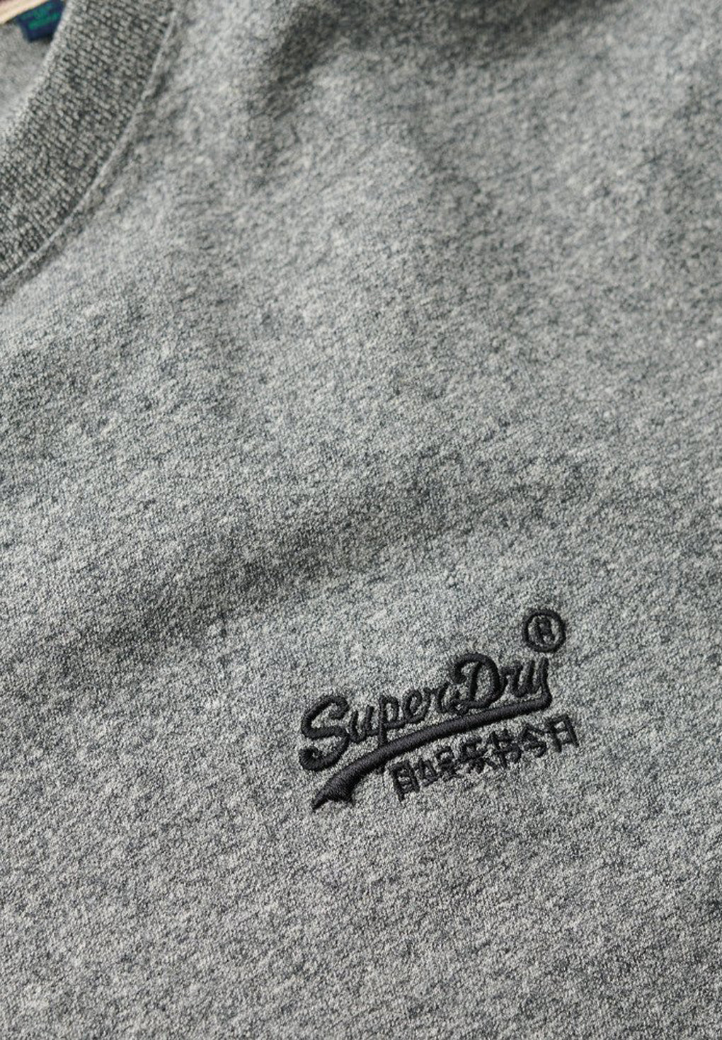 Superdry Organic Cotton Essential Logo T-Shirt - Volcano Black Grit ...
